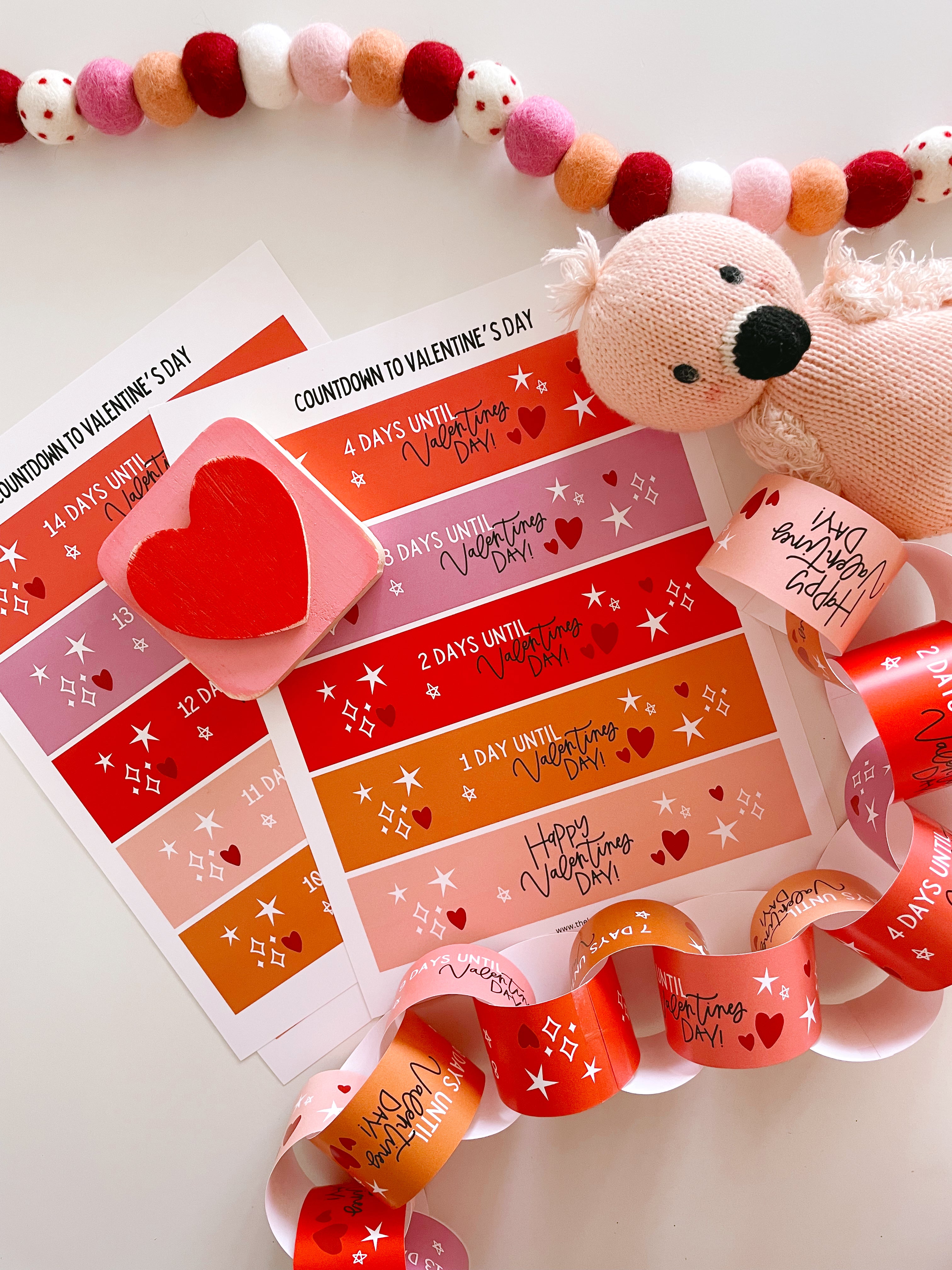 Valentine's Day Countdown | Printable Activity – The Letter Vee
