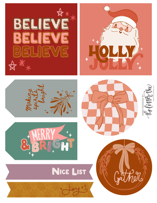 Christmas tags and flags | Printable tags – The Letter Vee