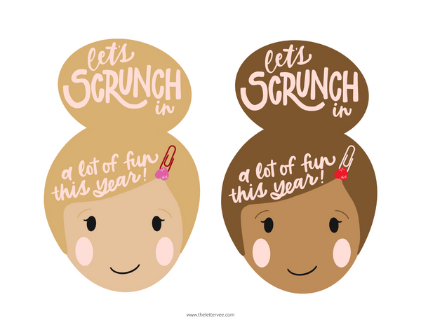 Scrunchie printable | Printable gift – The Letter Vee
