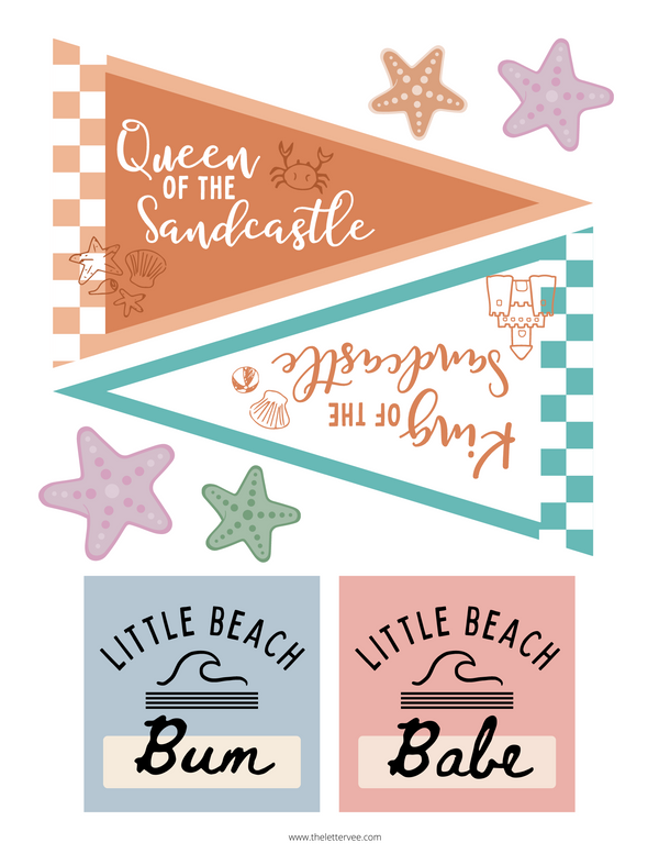 Summer Flags and tags | Printable bundle – The Letter Vee