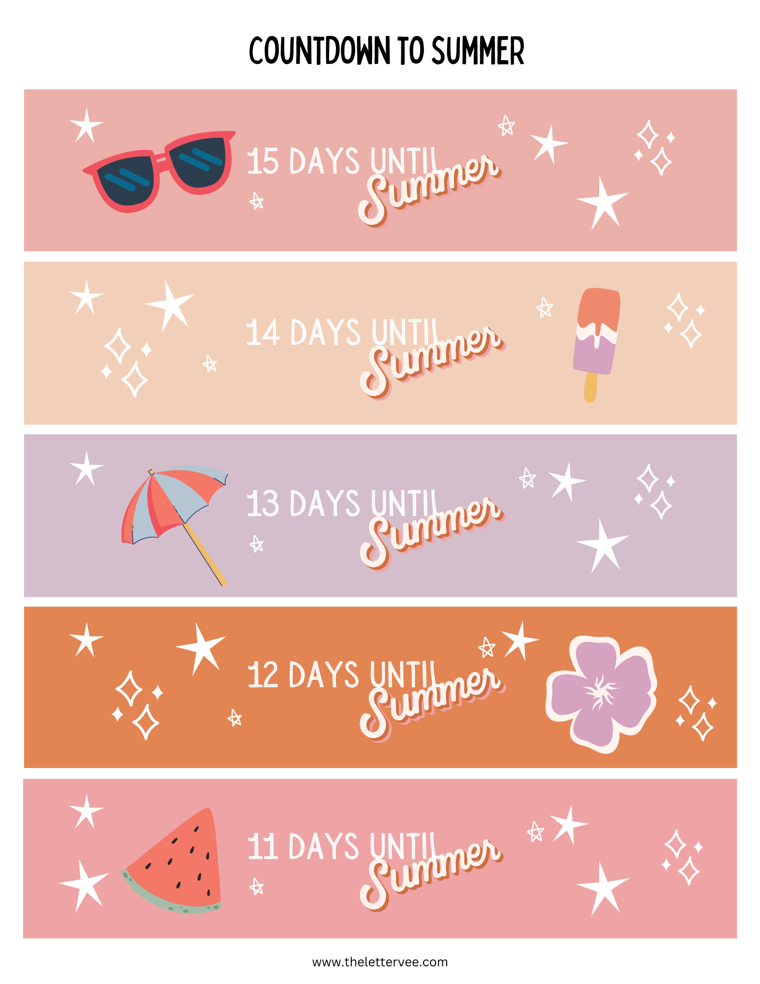Summer Countdown | Summer – The Letter Vee