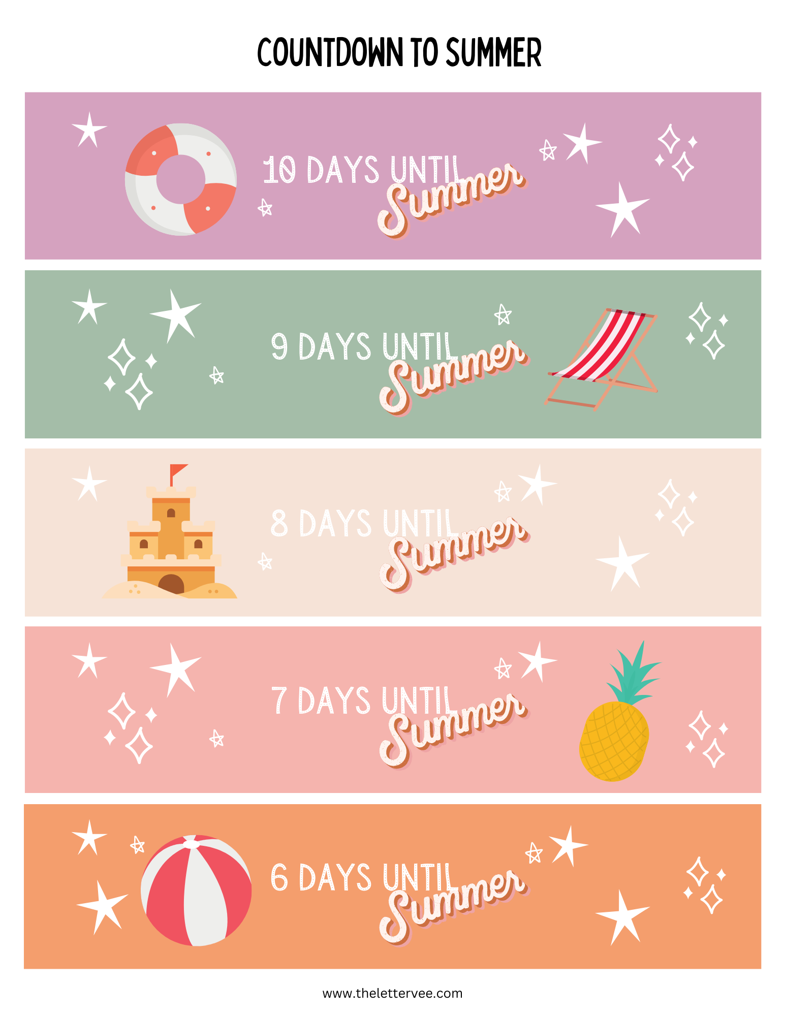 Summer Countdown | Summer – The Letter Vee