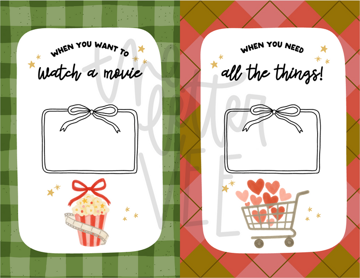 Gift Card Book | Printable Gift – The Letter Vee