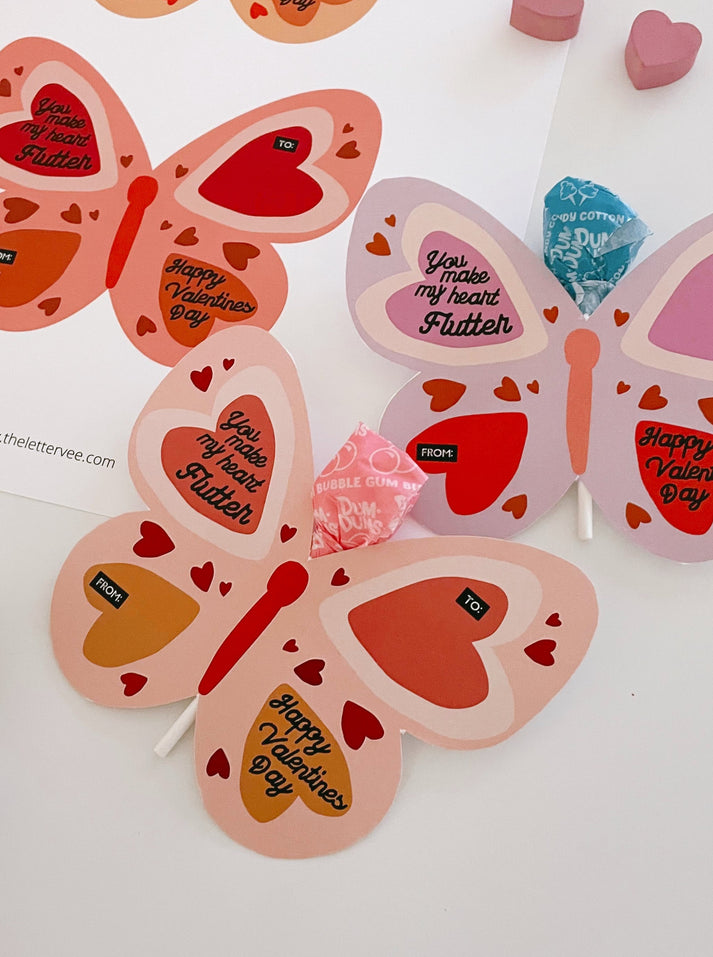 Butterfly Valentines | Printable Valentines – The Letter Vee
