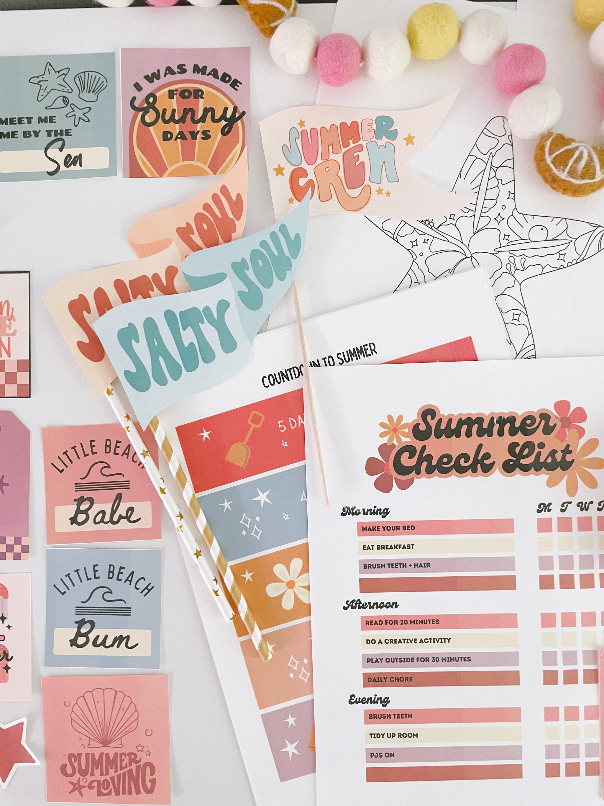 Retro Summer Collection | Printable Bundle – The Letter Vee