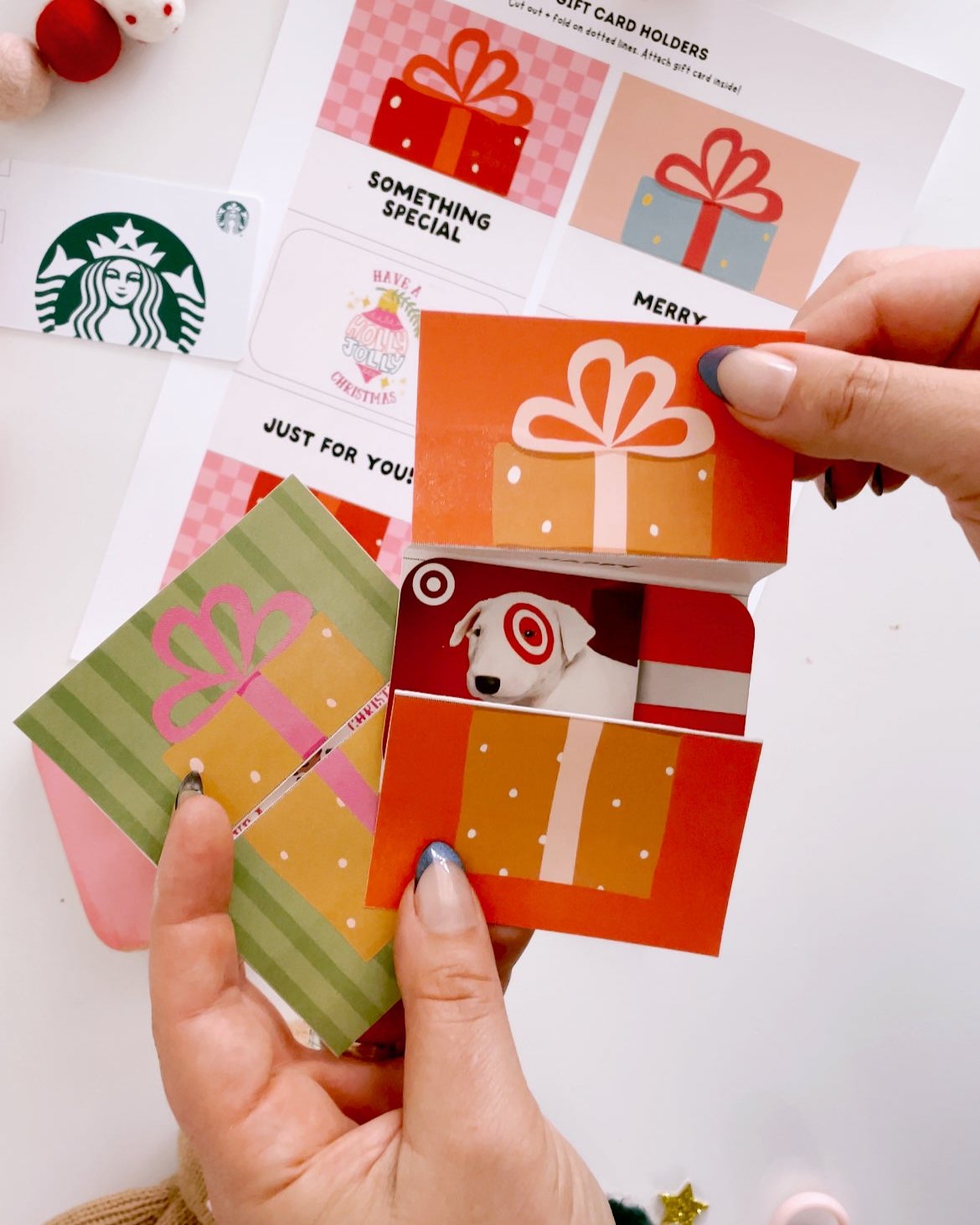 Foldable Present Card holders | Printable Gift – The Letter Vee