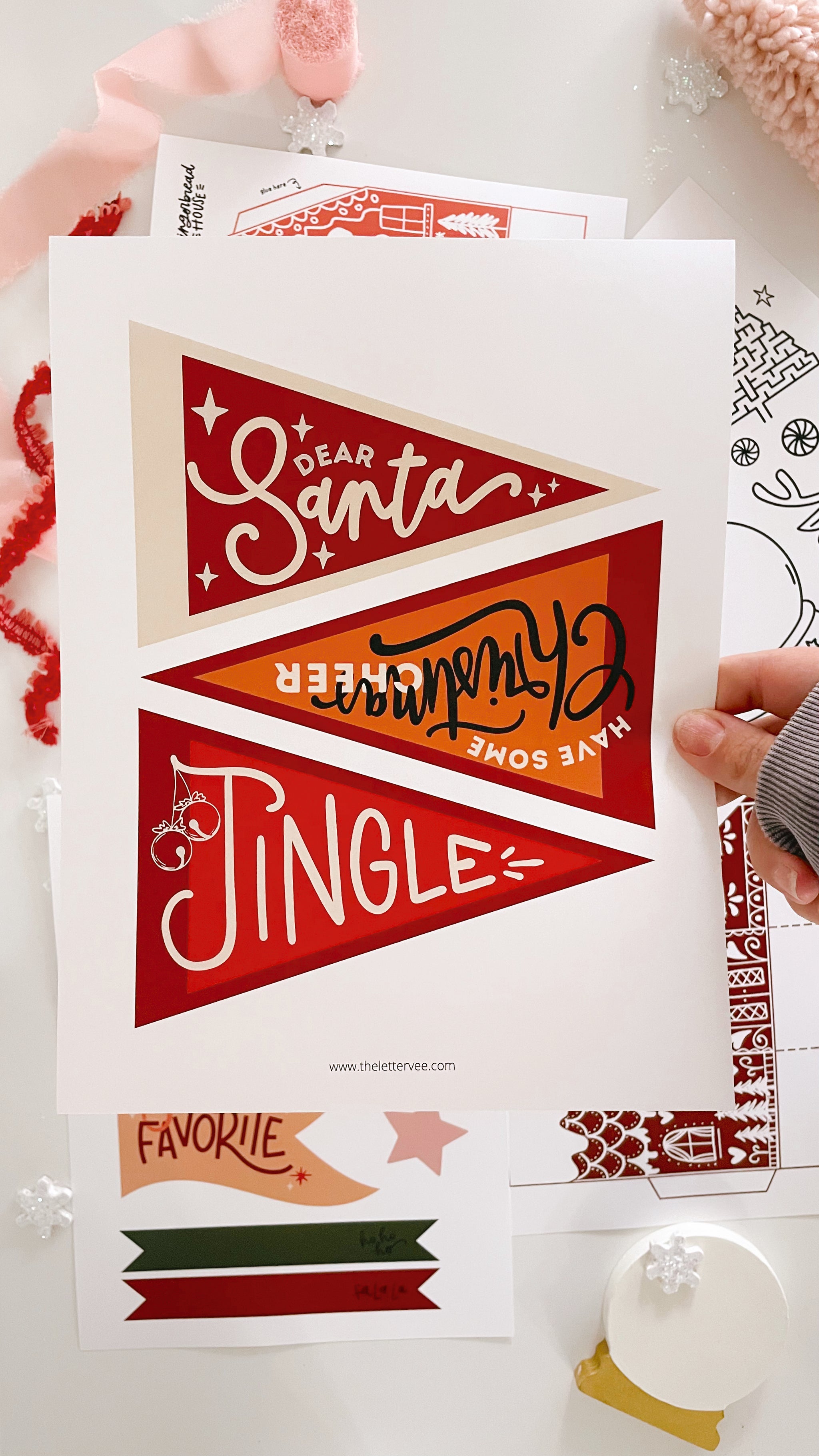 Christmas tags and flags | Printable tags – The Letter Vee