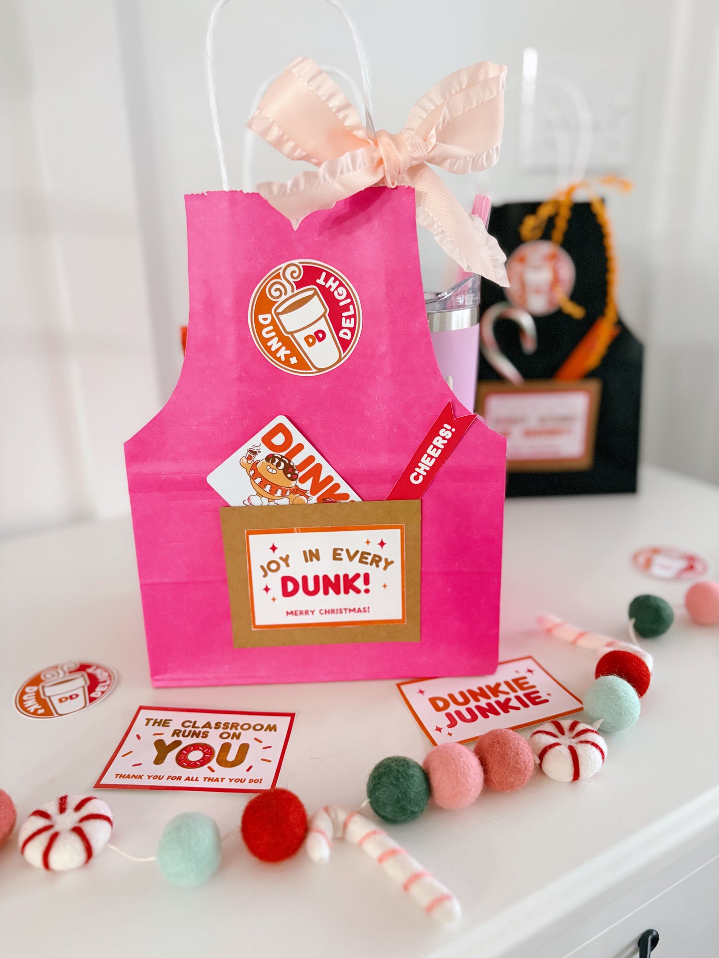 Dunkin' Donuts gift tags and flags | printable gift tags – The Letter Vee