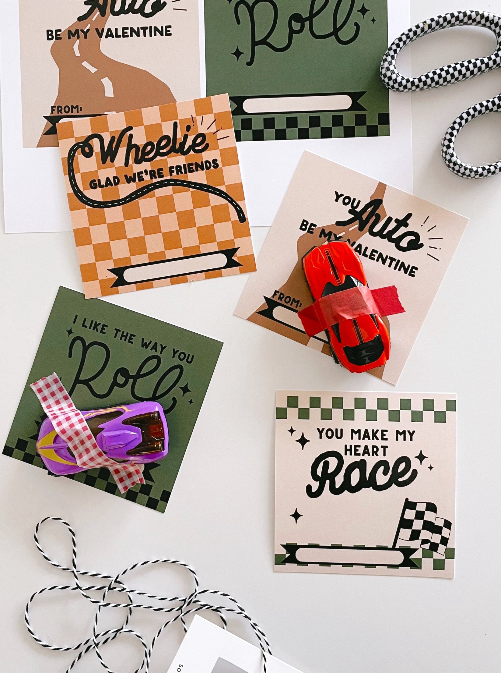 Racing Valentines | Printable Valentines – The Letter Vee