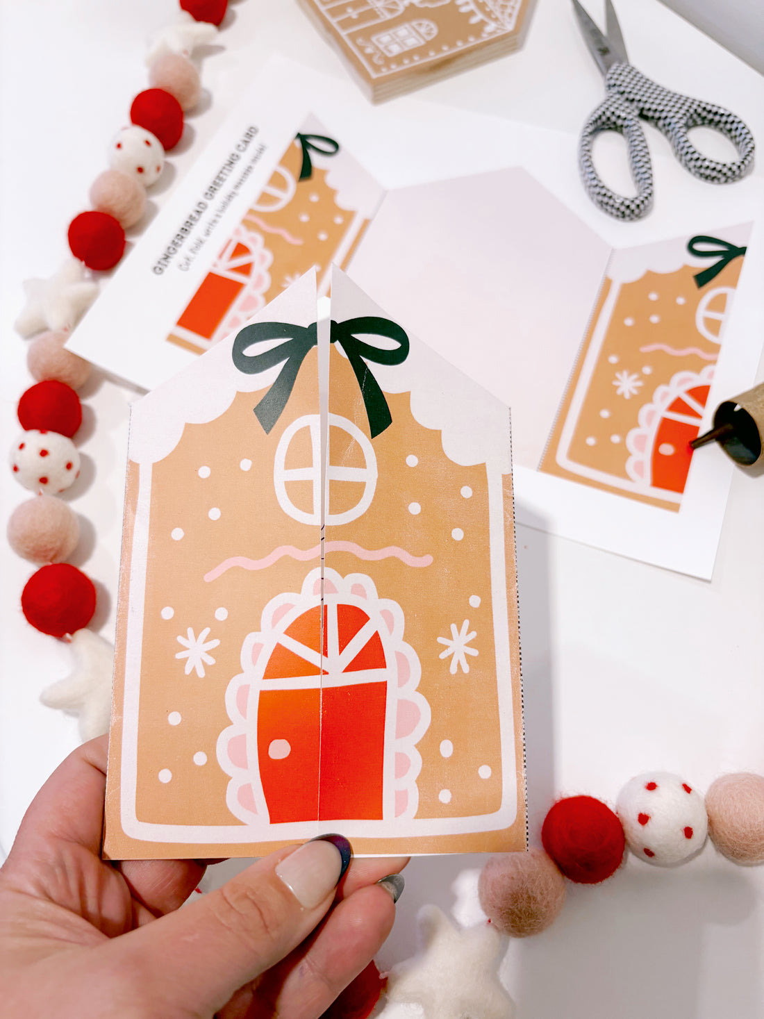 Gingerbread House Greeting Card | Printable Card – The Letter Vee