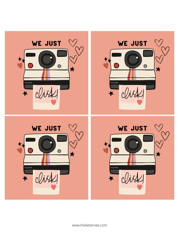 We just CLICK Valentines | Printable Valentines – The Letter Vee