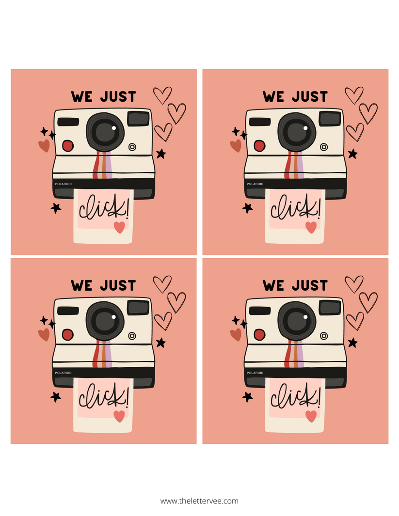 We just CLICK Valentines | Printable Valentines – The Letter Vee