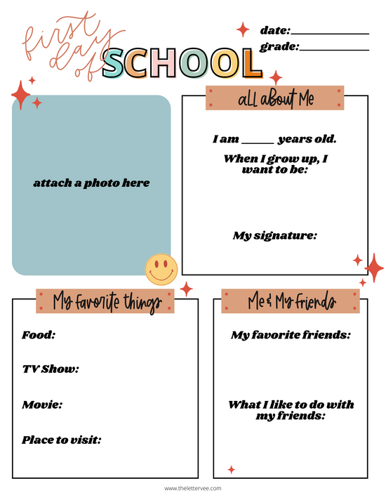 Retro School Bundle | Printable Bundle – The Letter Vee