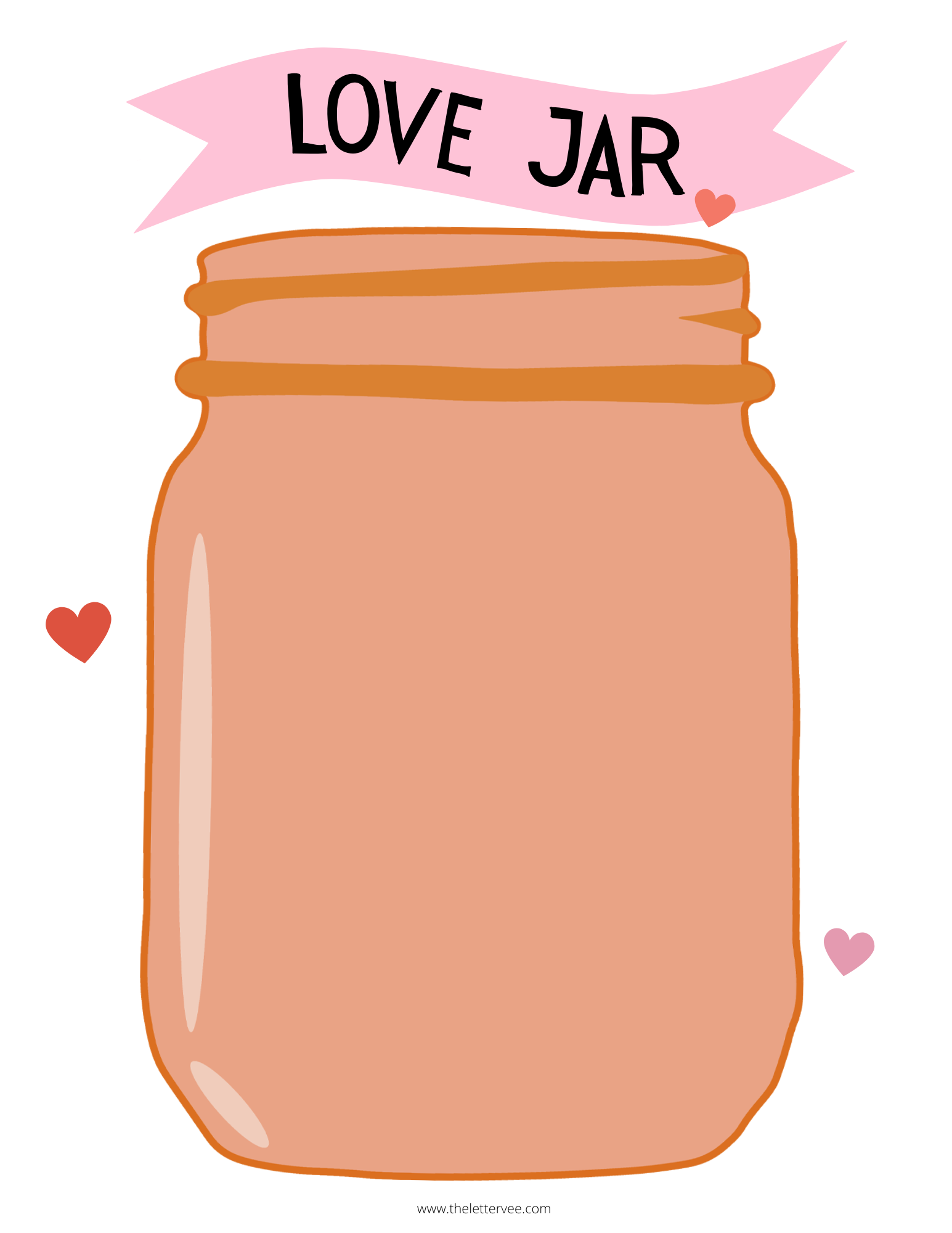 Love Jar | Printable Activity – The Letter Vee