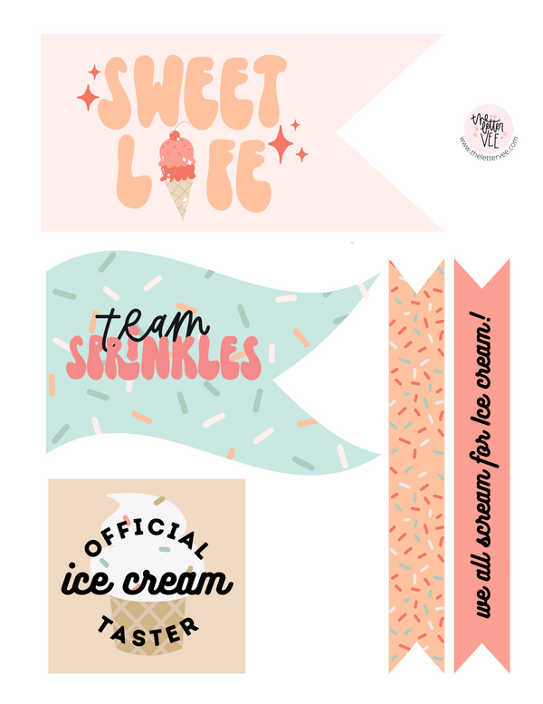 Ice Cream bundle | Printable Bundle – The Letter Vee