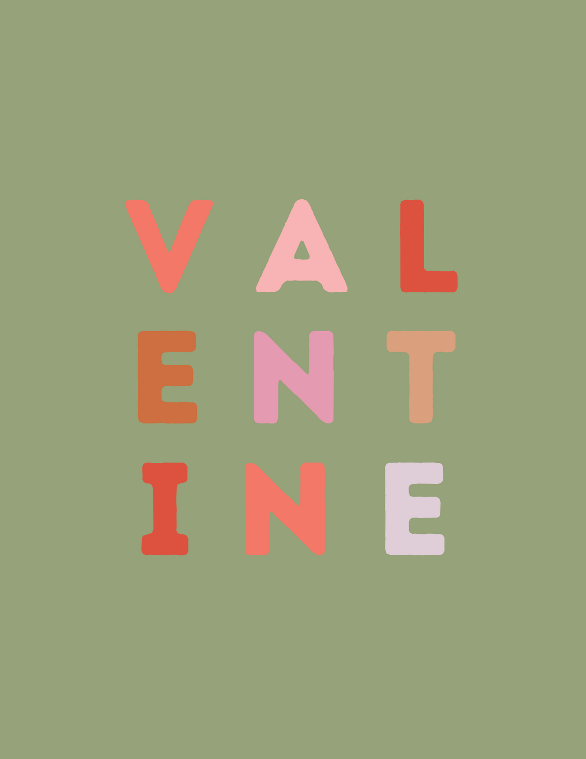 VALENTINE | Framable Art Prints – The Letter Vee