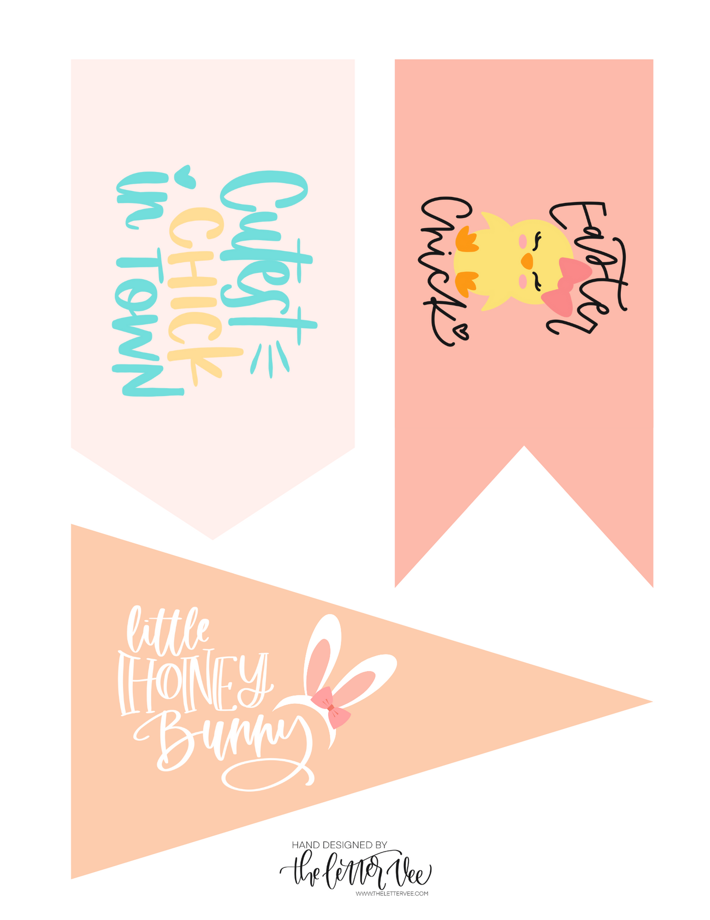 Easter Flags and tag | Printable bundle – The Letter Vee