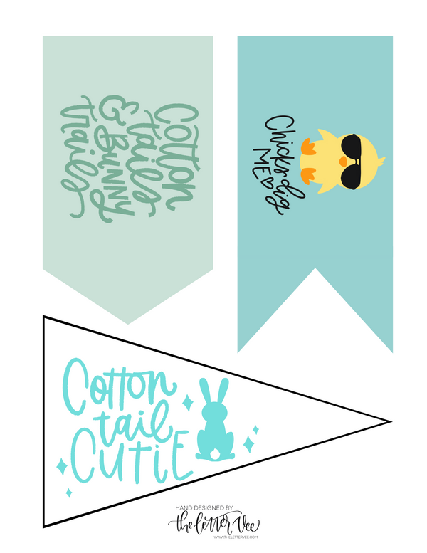 Easter Flags and tag | Printable bundle – The Letter Vee