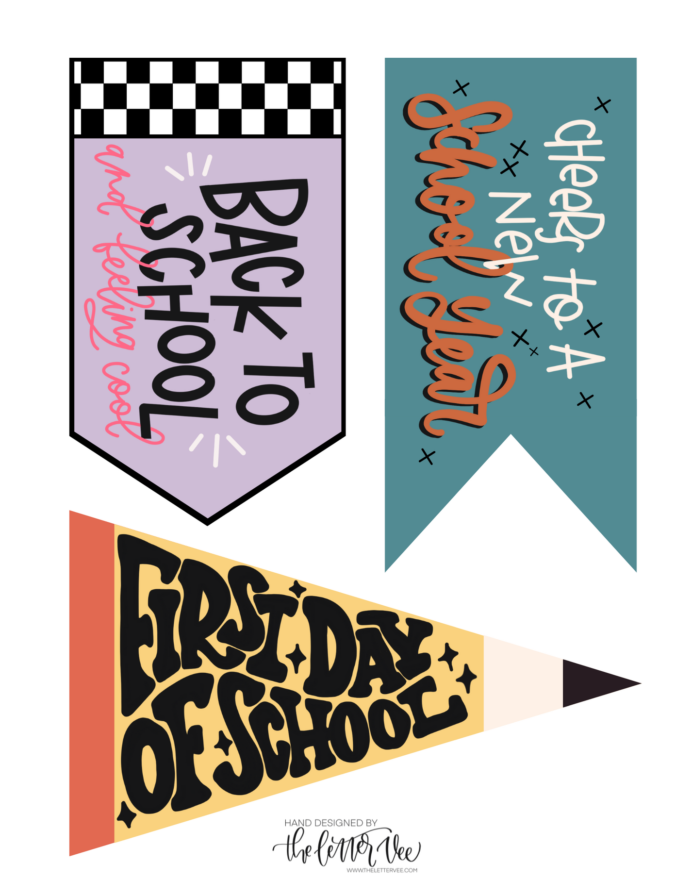 Retro School Bundle | Printable Bundle – The Letter Vee