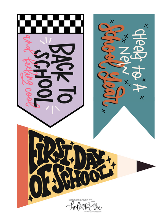 Retro School Bundle | Printable Bundle – The Letter Vee