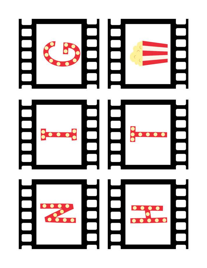 Movie Night Printables | Printable bundle – The Letter Vee