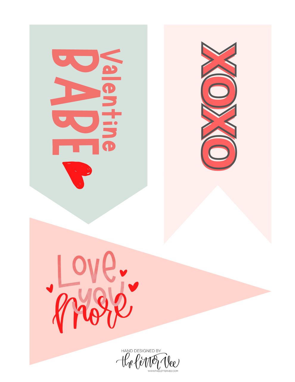 Valentine Bundle | Printable bundle – The Letter Vee