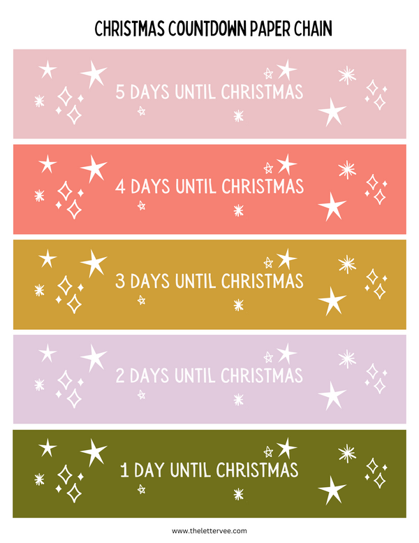 Paper Chain Countdown | Christmas – The Letter Vee
