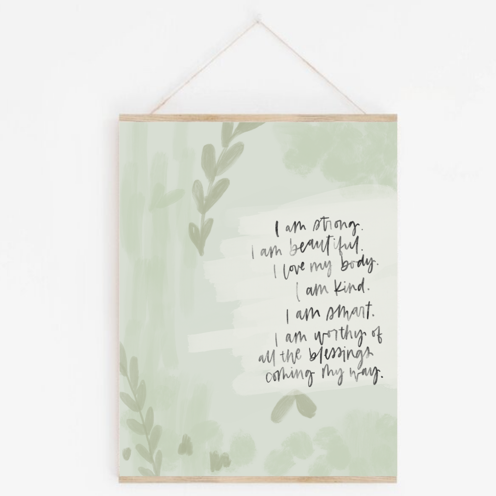 I am Worthy | Affirmation Art Print – The Letter Vee