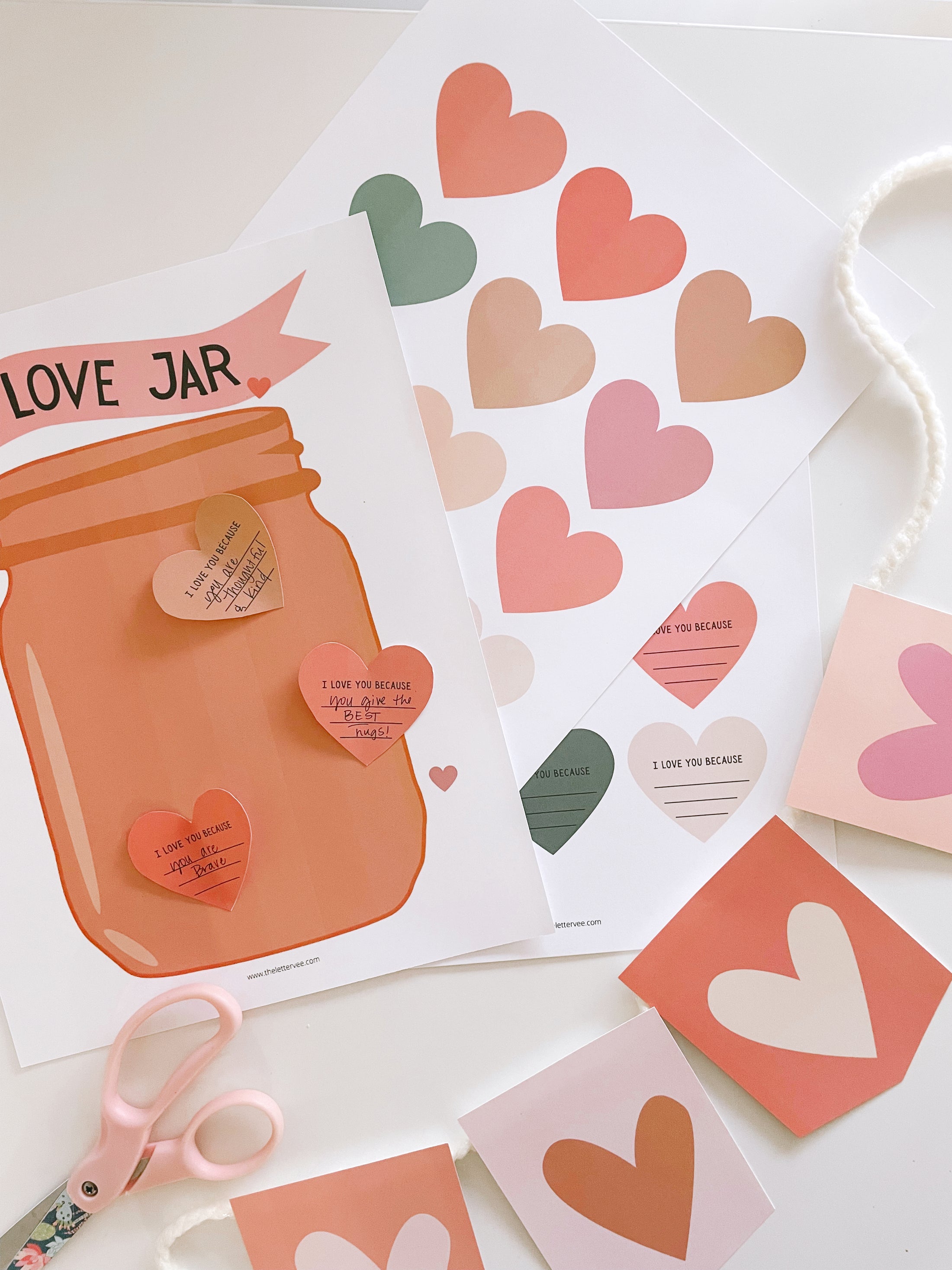 Love Jar | Printable Activity – The Letter Vee