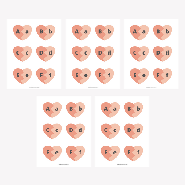 Valentine Alphabet Match | printable activity – The Letter Vee